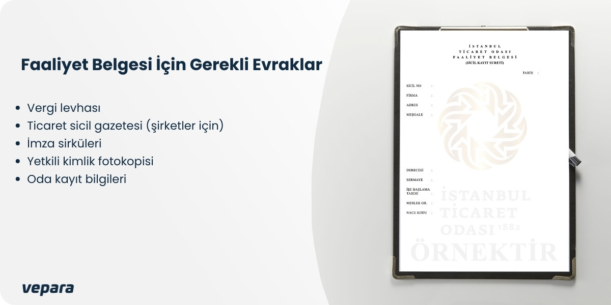 Faaliyet Belgesi Nedir, Nasıl Alınır? (2026 Güncel Rehber) - Vepara